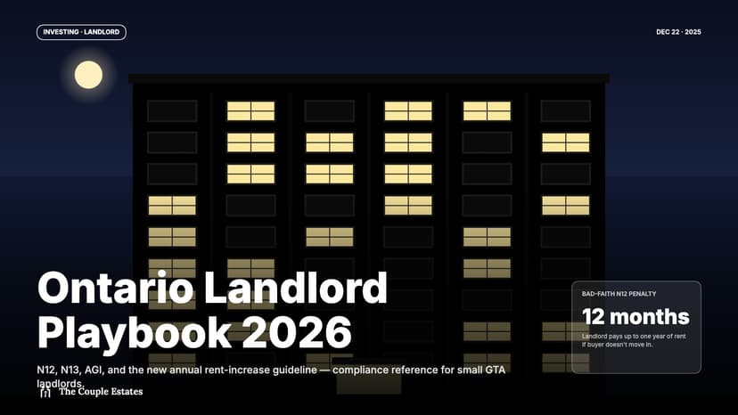 Ontario Landlord Playbook 2026: N12, N13, AGI, and the New Annual ...